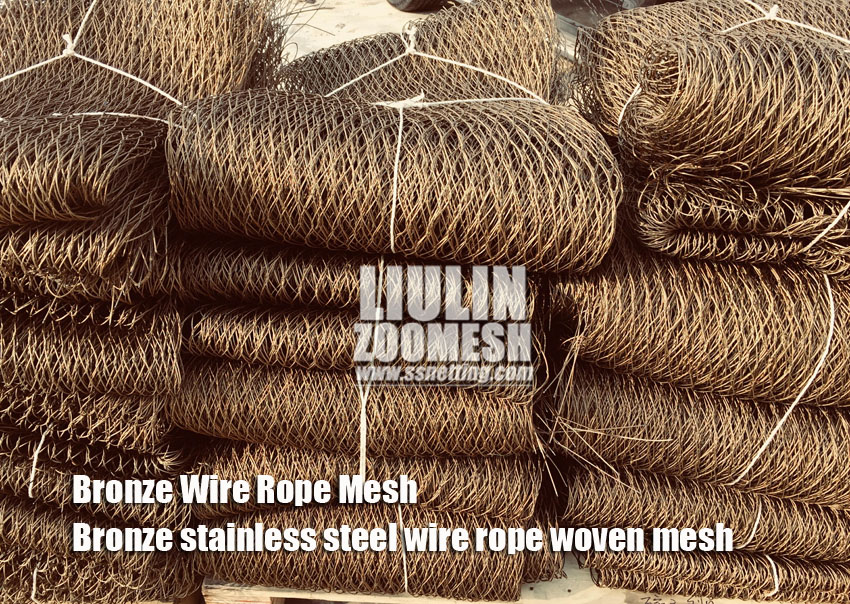Bronze Stainless Steel Cable Mesh - Buy Bronze stainless steel cable ...