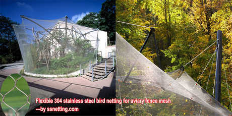 Flexible 304 stainless steel bird netting for aviary fence mesh ...