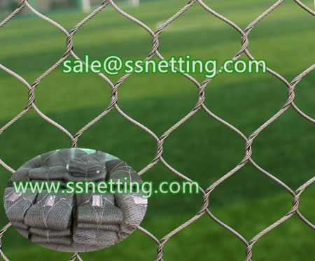 Custom stainless steel braid rope netting, wire rope/cable braid mesh ...